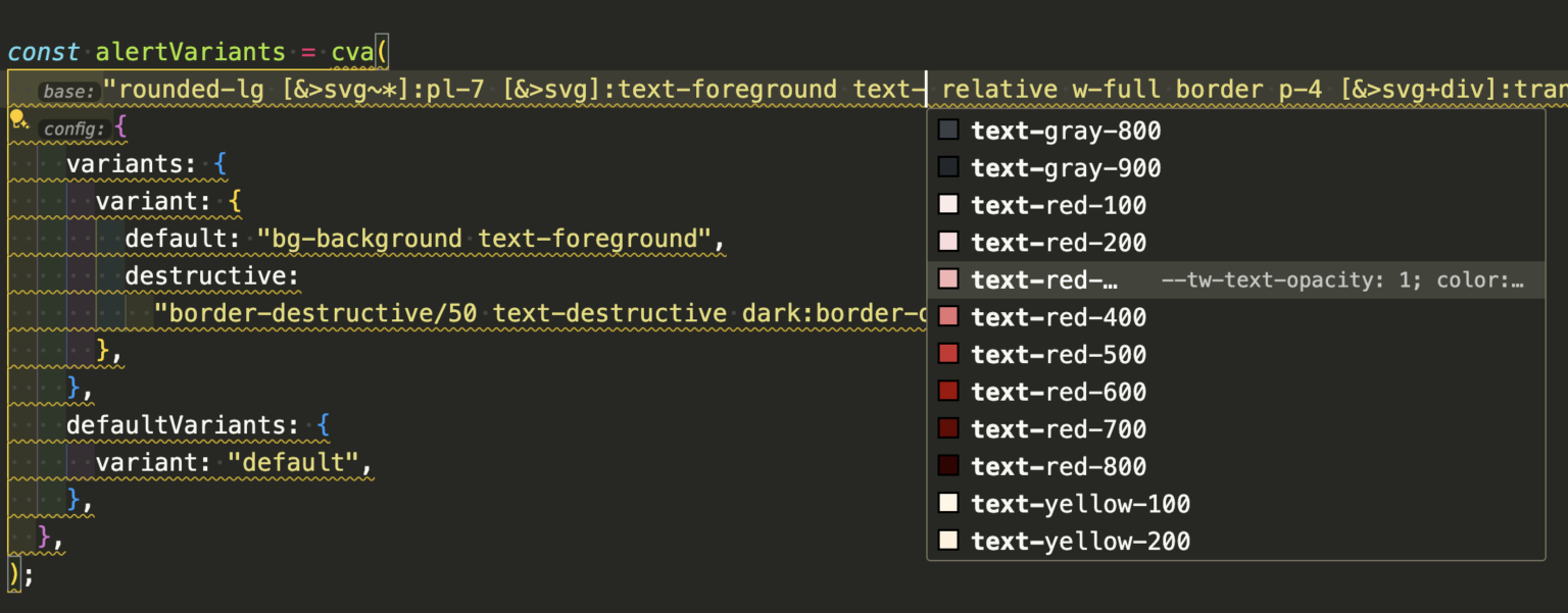 Tailwind CSS IntelliSense で cva に補完を効かせる ++ Gaji-Laboブログ